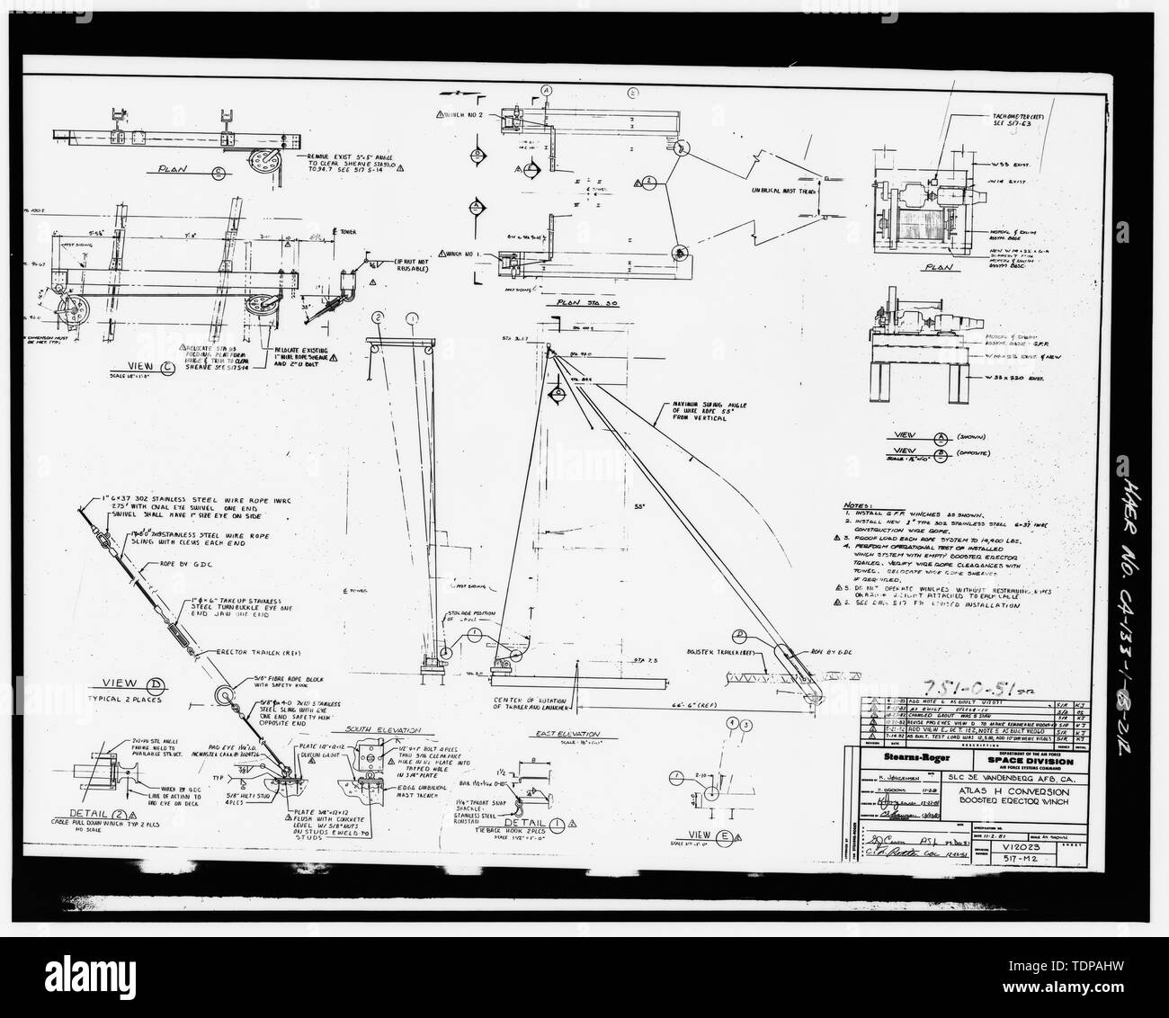 Photocopy of drawing (1981 mechanical drawing by Stearns-Roger ...