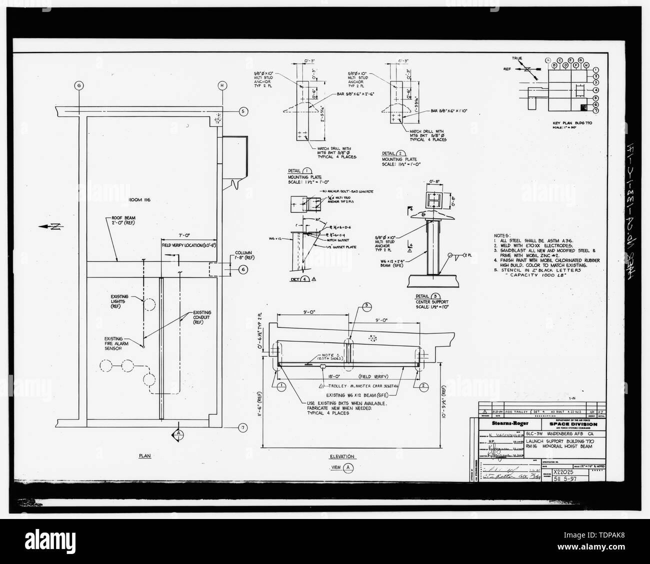 Photocopy of drawing (1984 structural drawing by Stearns-Roger ...