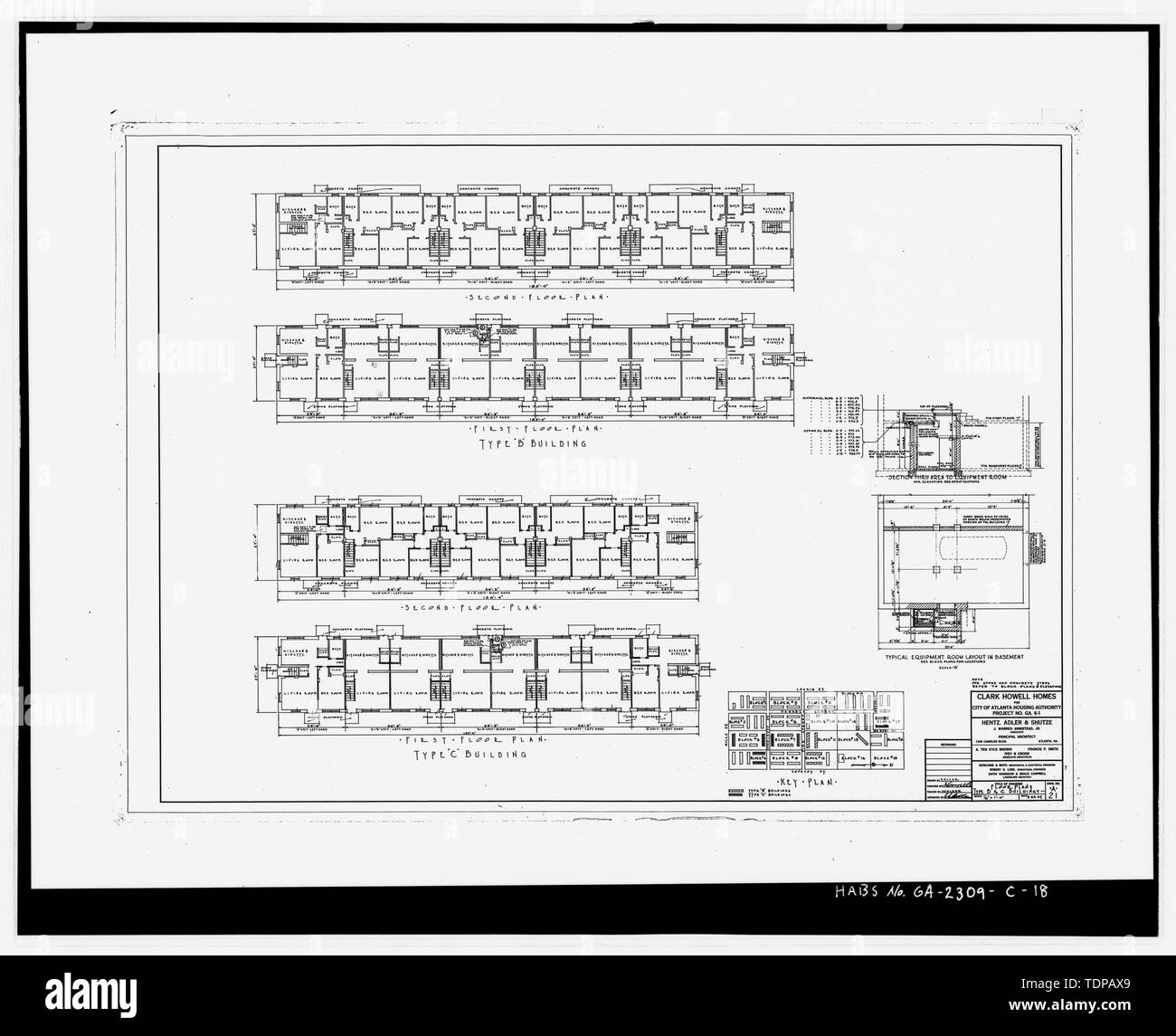Photocopy of drawing (May 24, 1939 architectural drawing by Heintz ...
