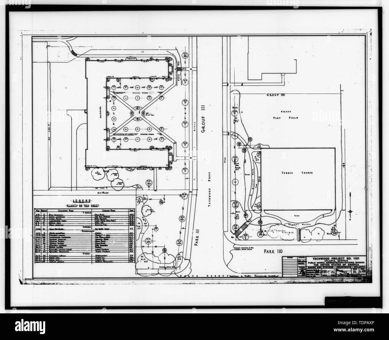 Photocopy of drawing (November 1934 architectural drawings by Burge and ...