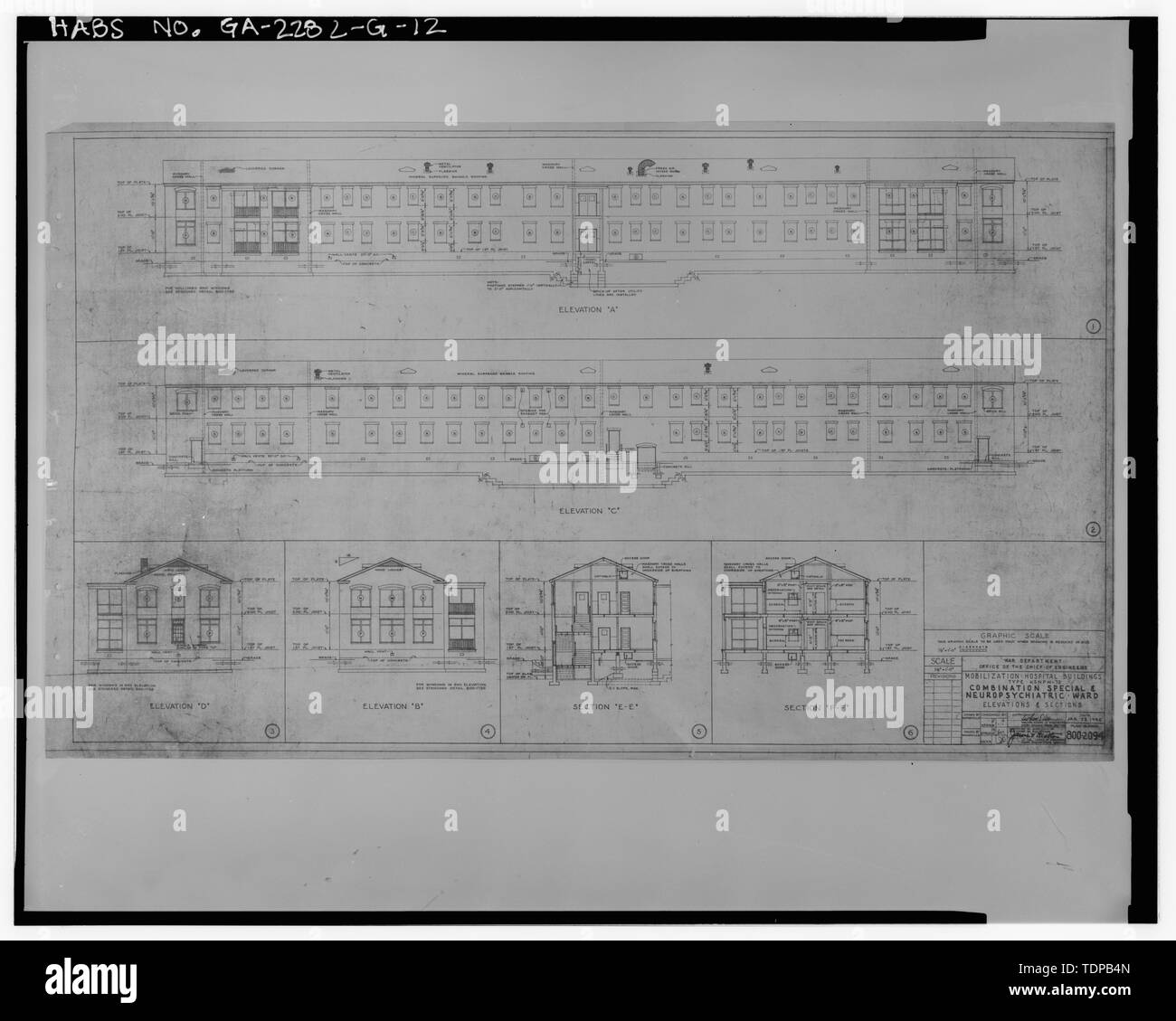 Photocopy of drawing. (This drawing is an 8 X 10 enlargement from a 4 x ...