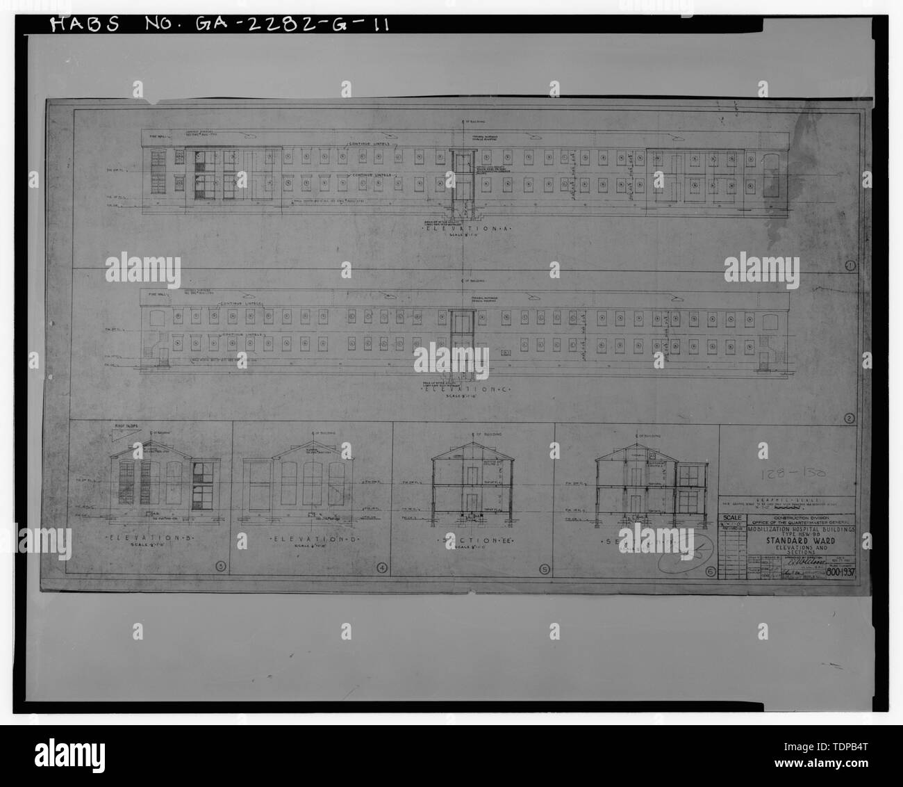Photocopy of drawing. (This drawing is an 8 x 10 enlargement from a 4 x ...