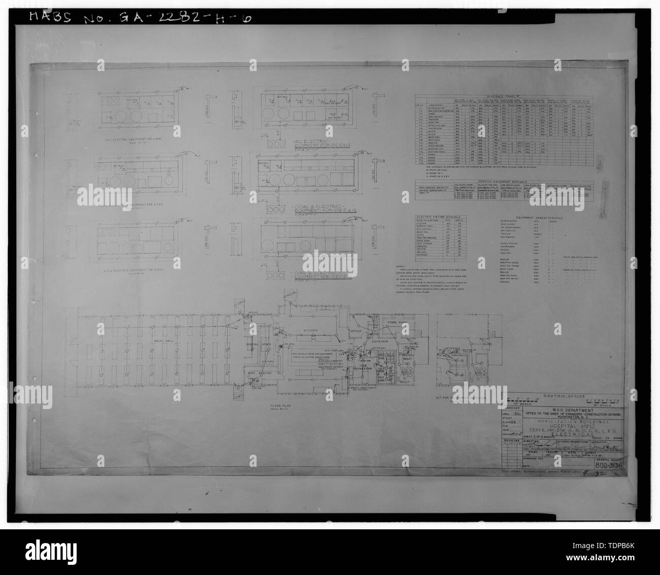 Photocopy of drawing. (This drawing is an 8' x 10' enlargement from a 4 ...