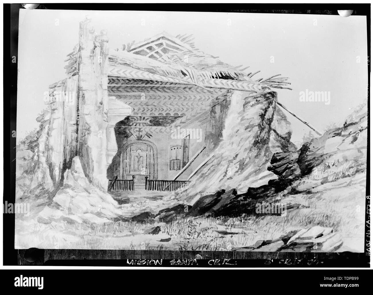 Mission santa cruz california Black and White Stock Photos & Images - Alamy