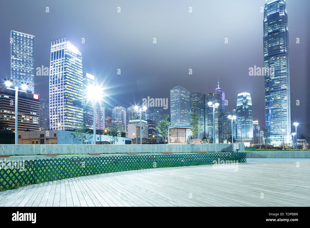 square with night modern building background Stock Photo - Alamy