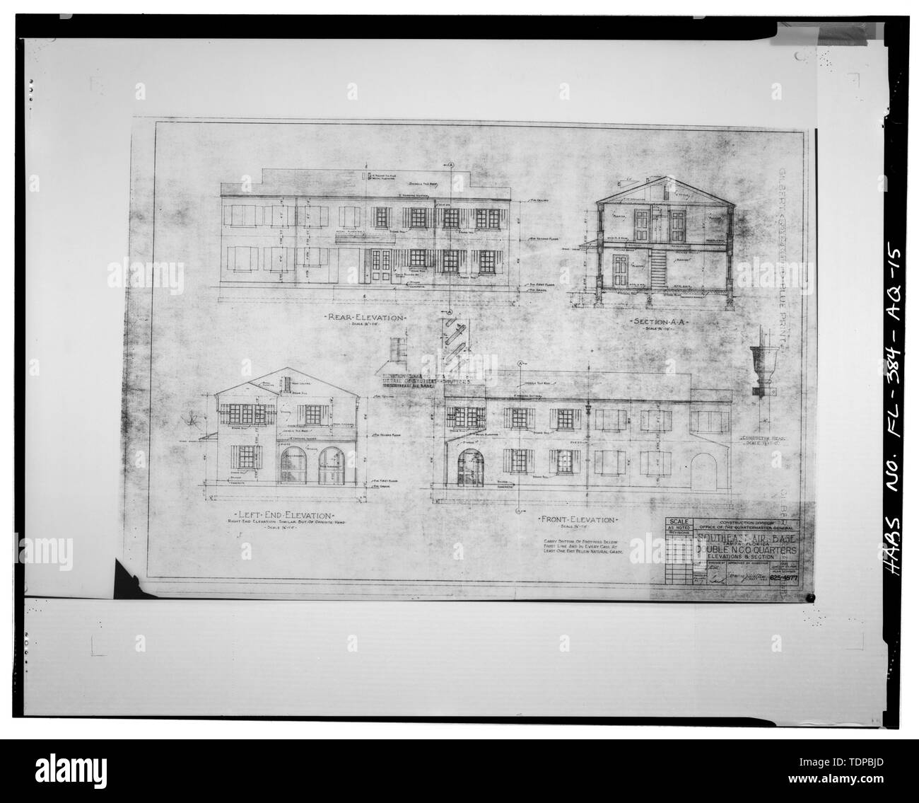 Photocopy of drawing (original drawing of Double N.C.O. Quarters in ...