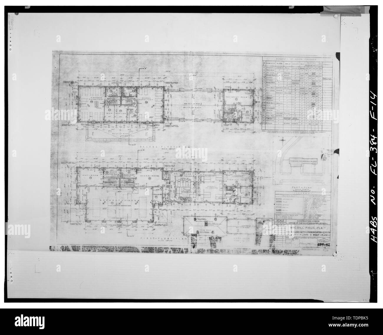 Photocopy of drawing (original drawing of Fire and Guard House with ...