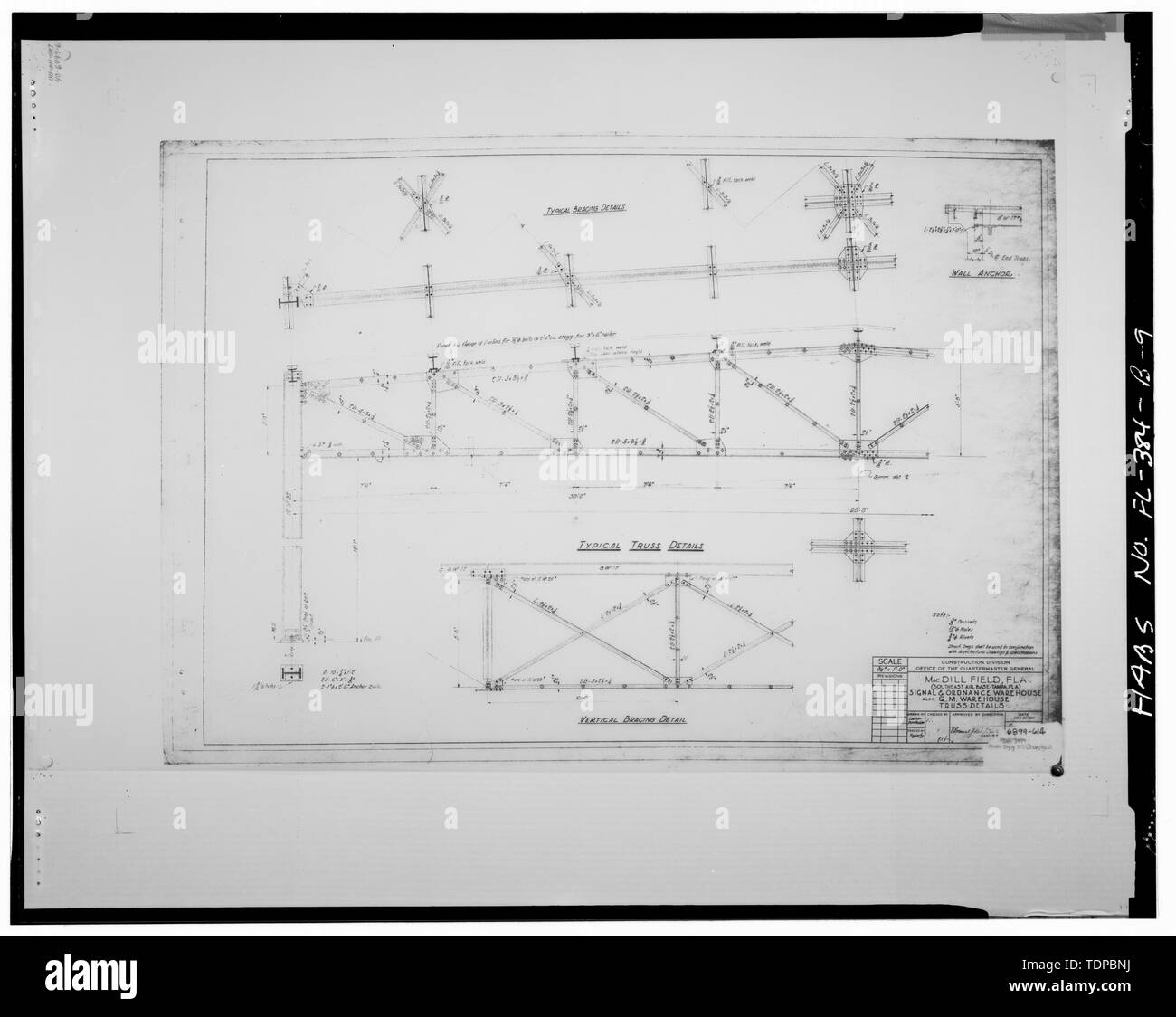 Photocopy of drawing (original drawing of Signal and Ordnance Warehouse ...