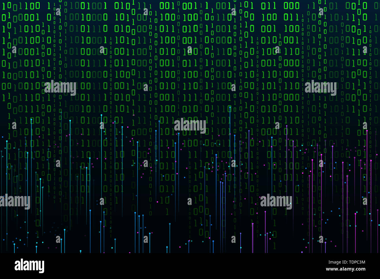 Digital matrix background for binary codes 0 and 1 Stock Photo - Alamy