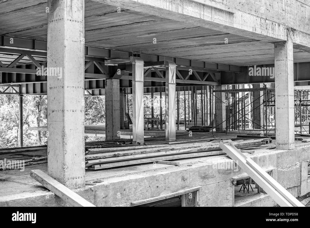 Ventilation construction site Black and White Stock Photos & Images - Alamy