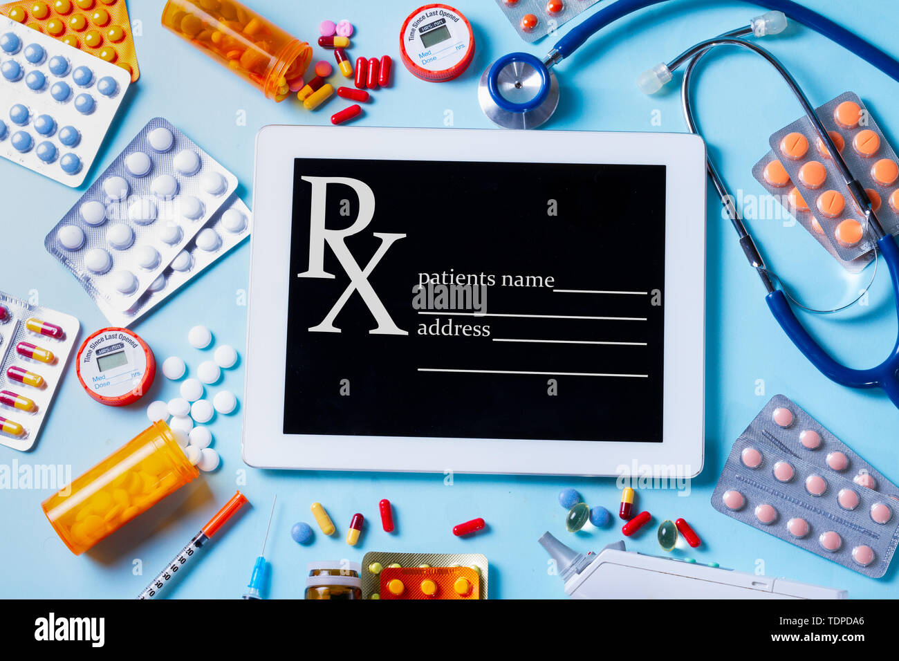Online diagnosis medical rx hi-res stock photography and images - Alamy