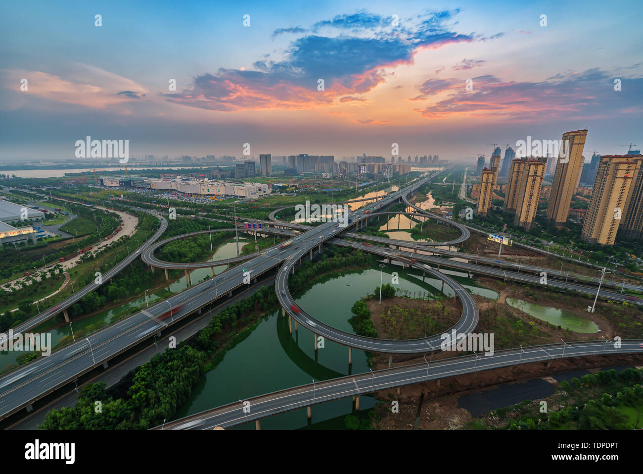 High speed and long exposure plum interchange hi-res stock photography ...