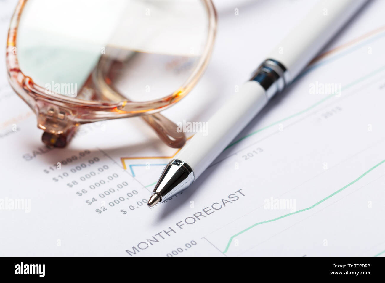 business chart showing financial success Stock Photo - Alamy