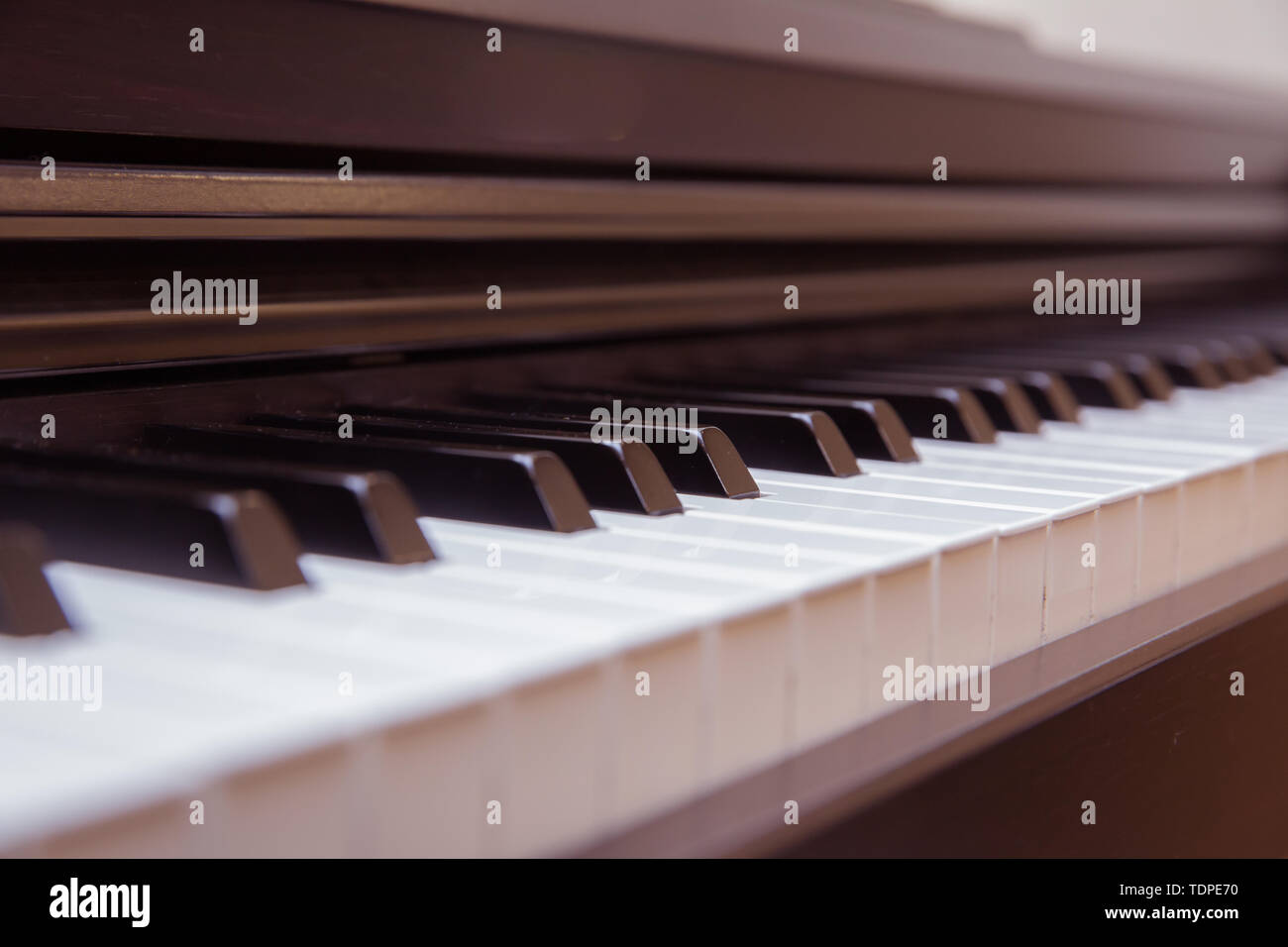 close frontal . The piano was set up in the music room to allow the ...