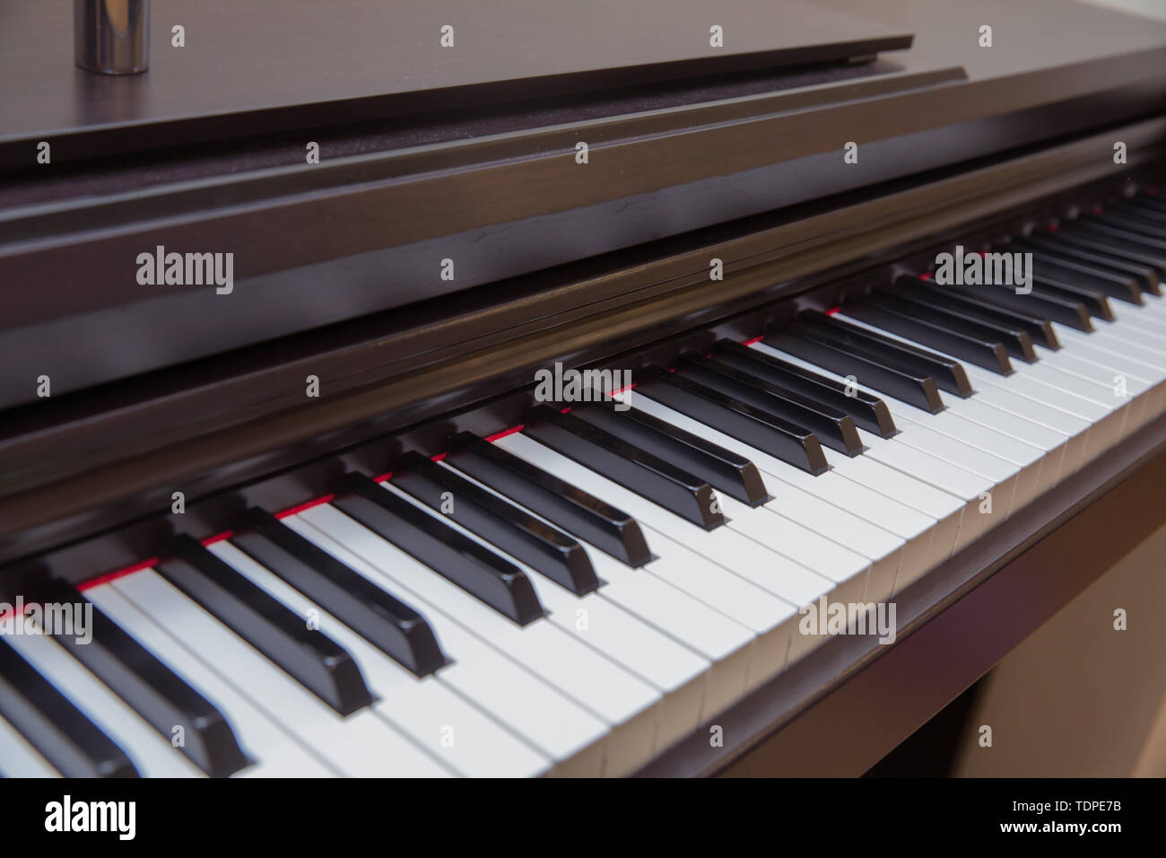 close frontal . The piano was set up in the music room to allow the ...