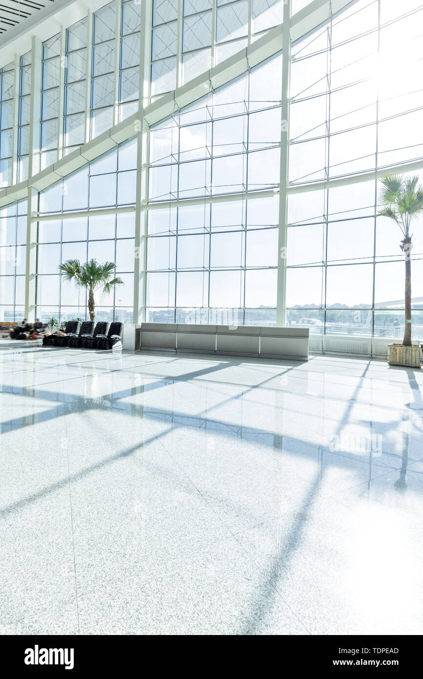 Interior of bright modern hall Stock Photo - Alamy