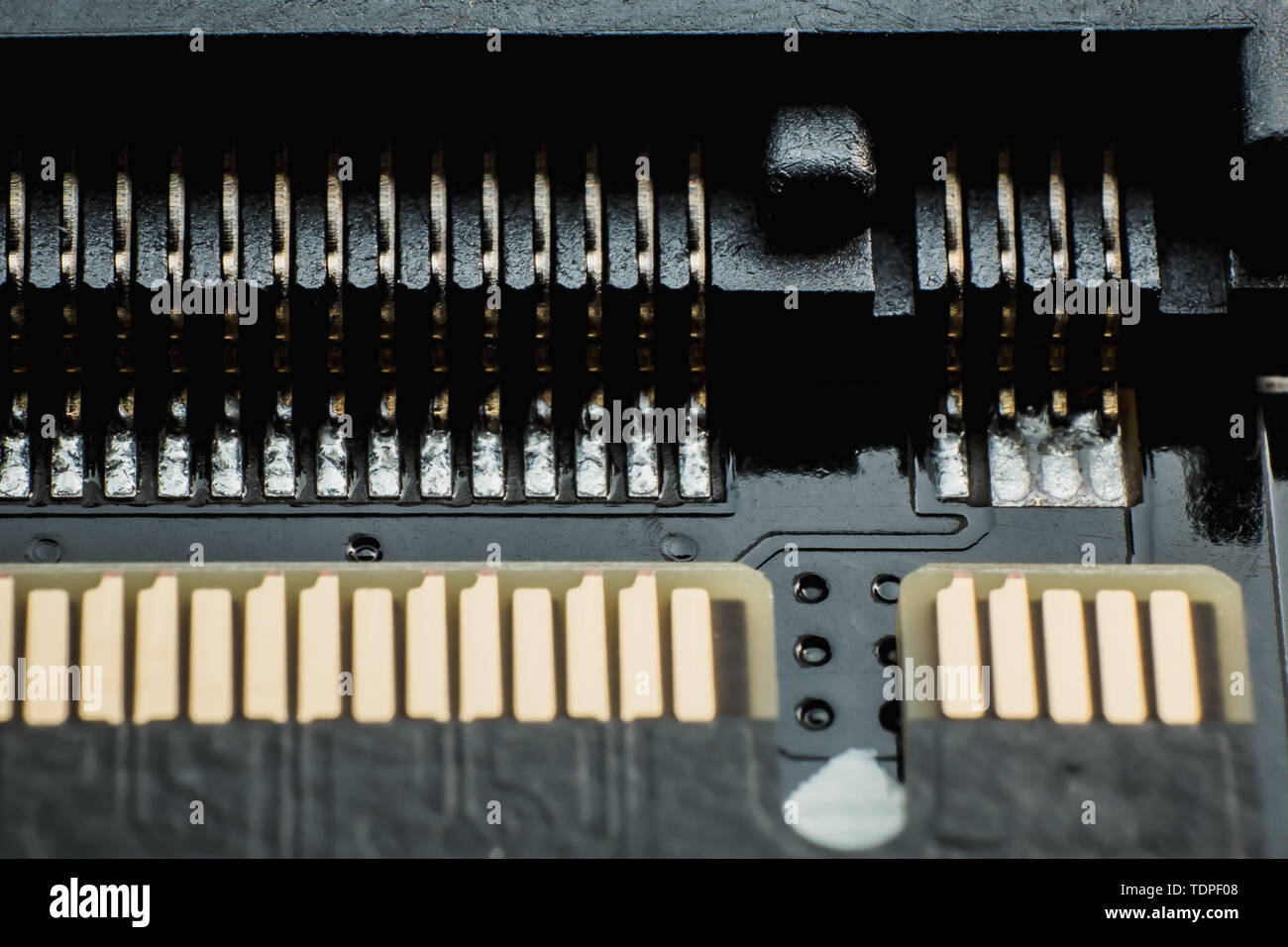 Electronic circuit blur computer board. Blur electronic circuit close ...