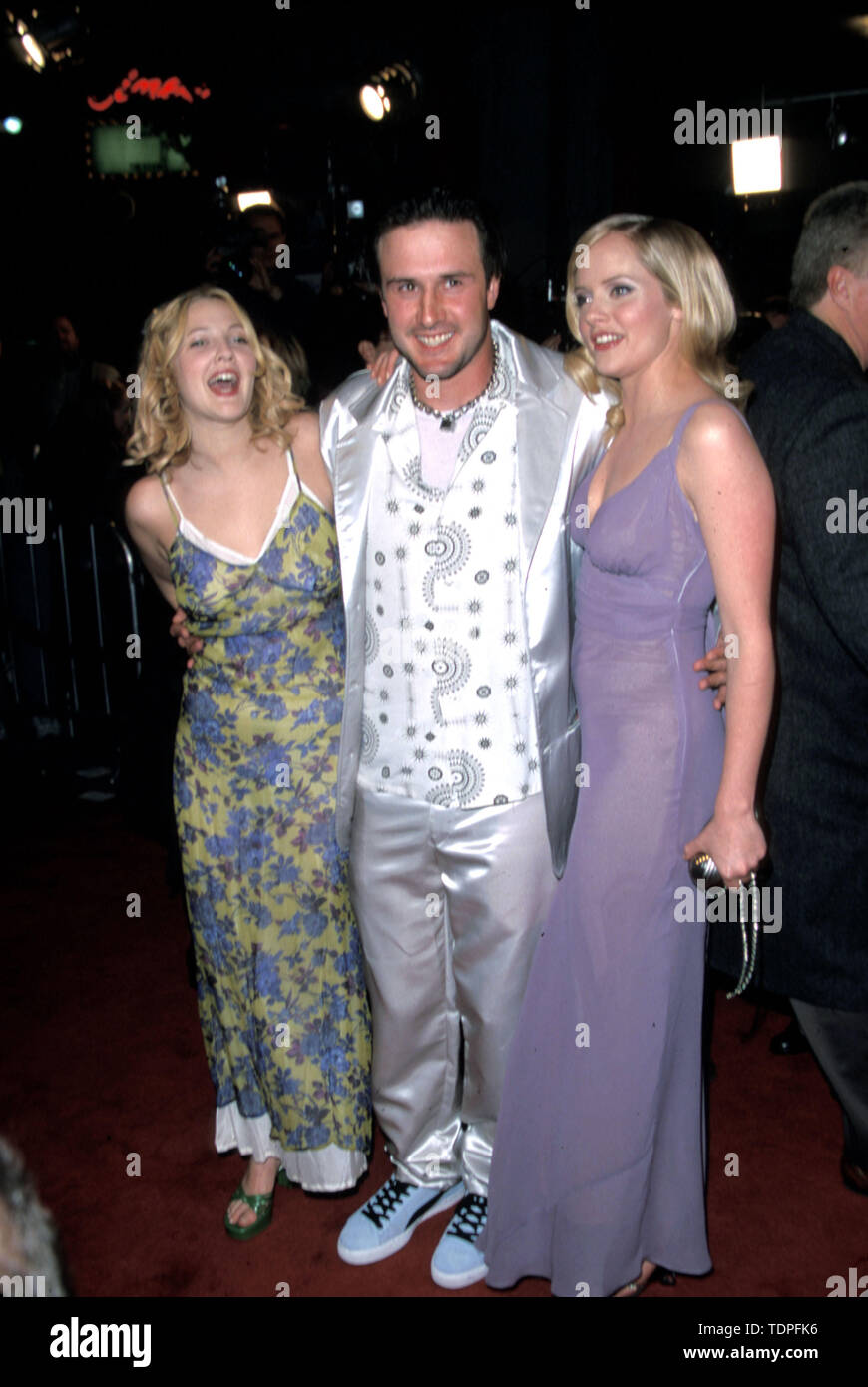 Mar 30, 1999; Los Angeles, CA, USA; Actor DREW BARRYMORE with DAVID ...