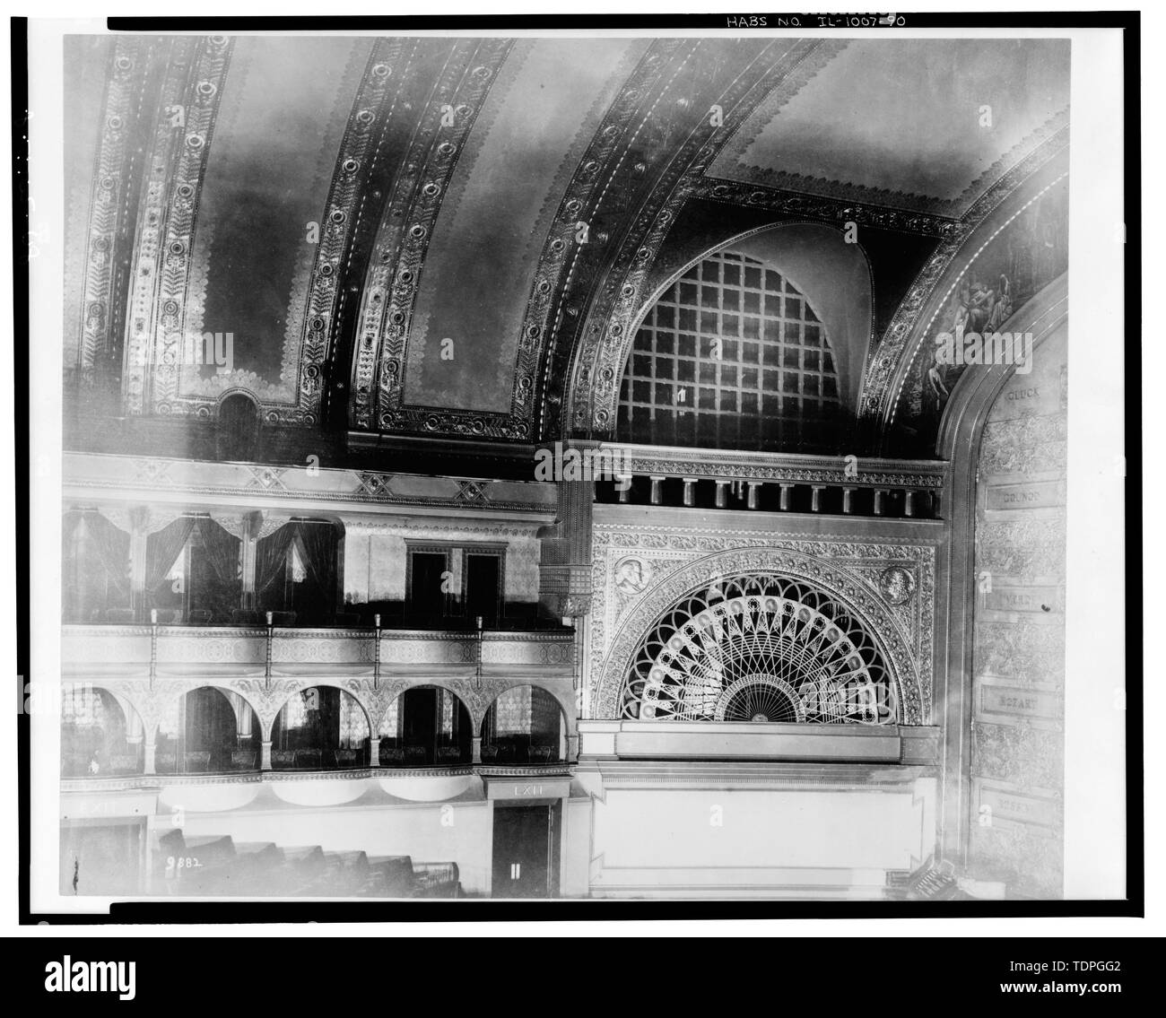 -9882. AUDITORIUM - ROW OF NORTH BOXES AND ORGAN LOFT. - Auditorium ...