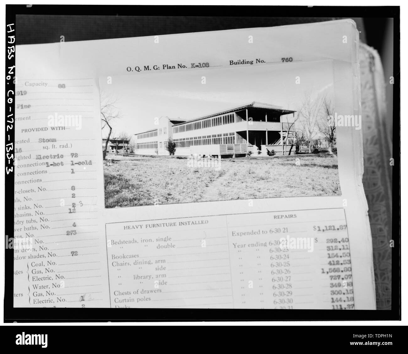 in the Fitzsimons Army Medical Center real property book (green cloth ...