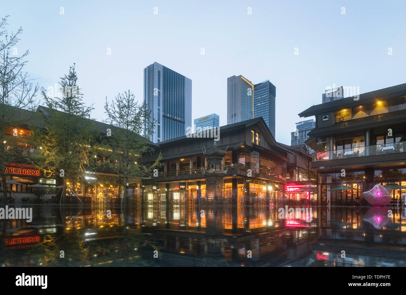 Chengdu city city development of modern metropolitan city hi-res stock ...