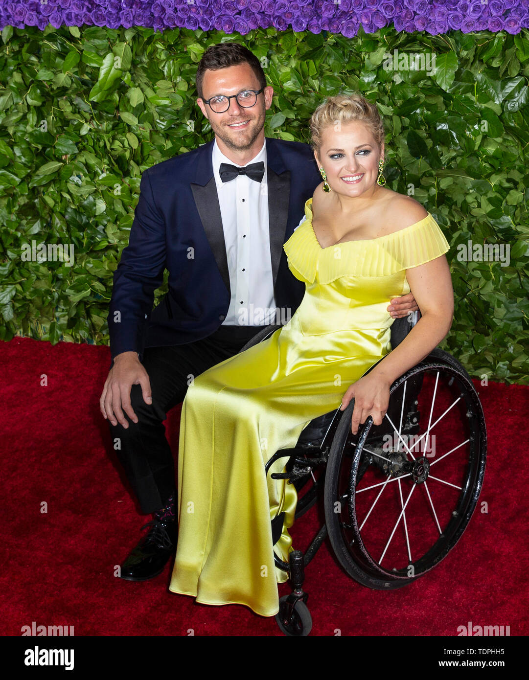 New York, NY - June 09, 2019: David Perlow and Ali Stroker attend the ...