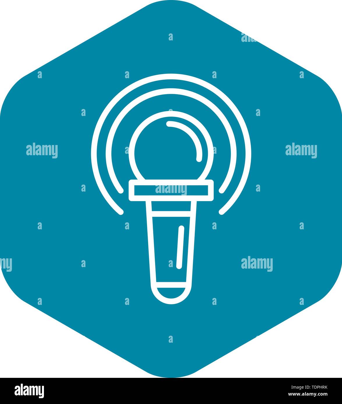 Microphone icon, outline style Stock Vector Image & Art - Alamy