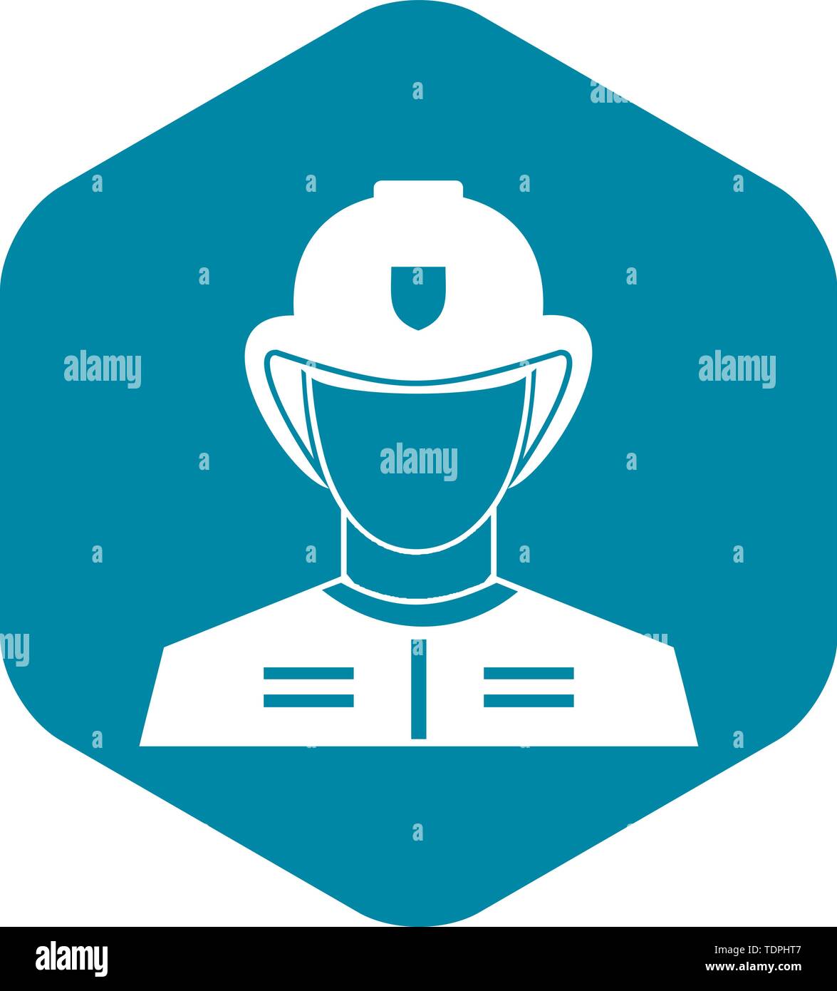 Firefighter icon in simple style Stock Vector Image & Art - Alamy