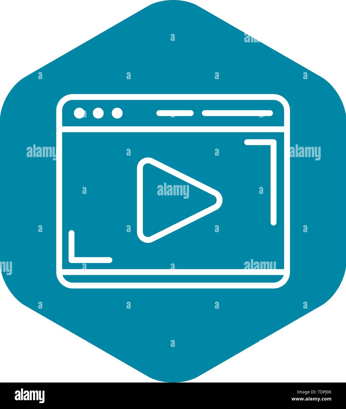 Video player icon, outline style Stock Vector Image & Art - Alamy