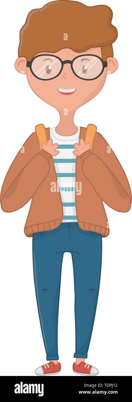 Boy cartoon design, School education learning knowledge study and class ...
