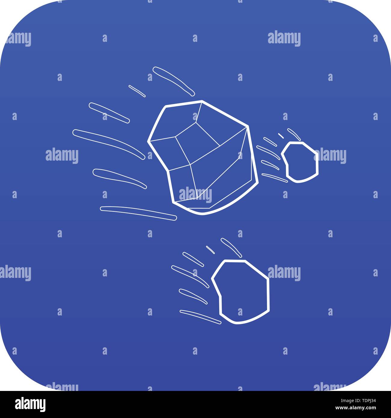 Throwing stones icon blue vector Stock Vector Image & Art - Alamy