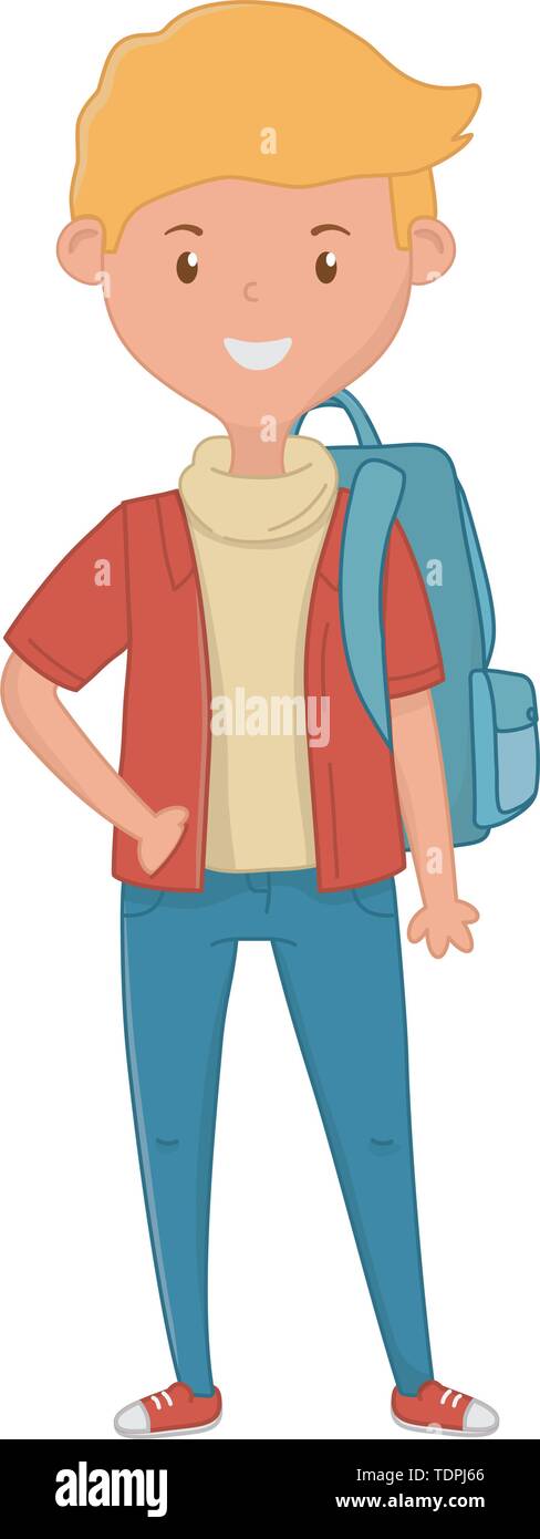 Boy cartoon design, School education learning knowledge study and class ...