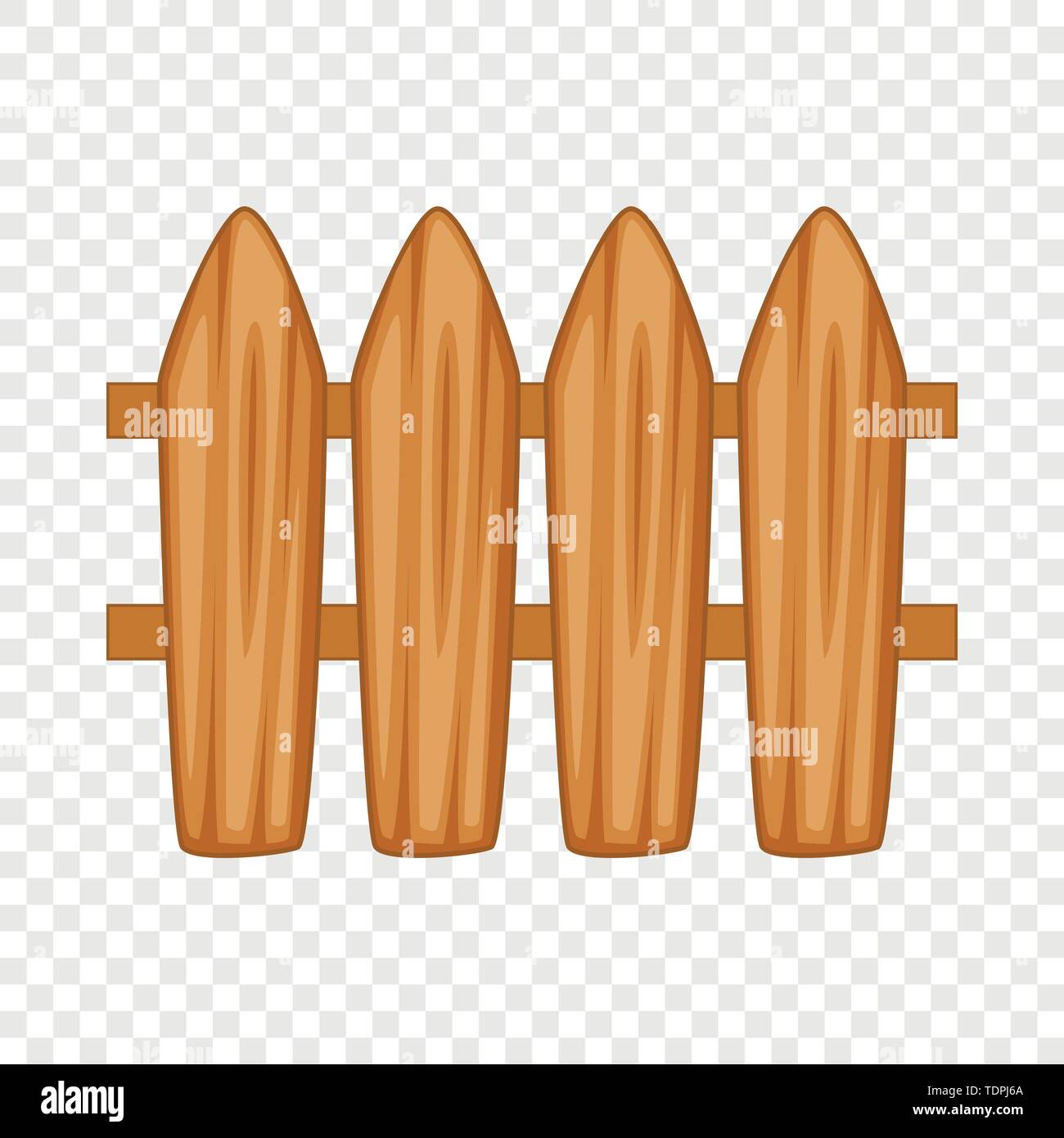 Brown wooden picket fence icon, cartoon style Stock Vector Image & Art ...