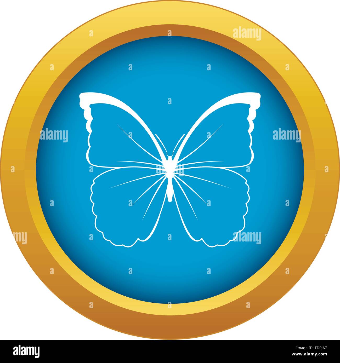 Butterfly icon blue vector isolated Stock Vector Image & Art - Alamy