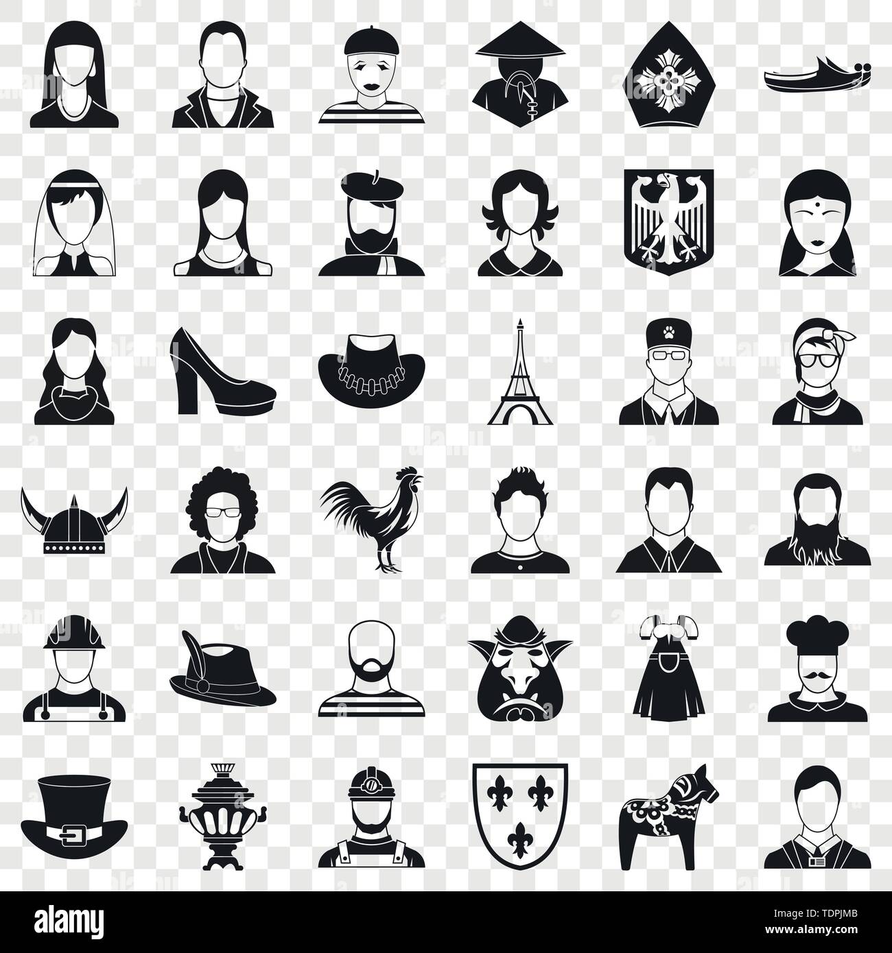 Male icons set, simle style Stock Vector Image & Art - Alamy