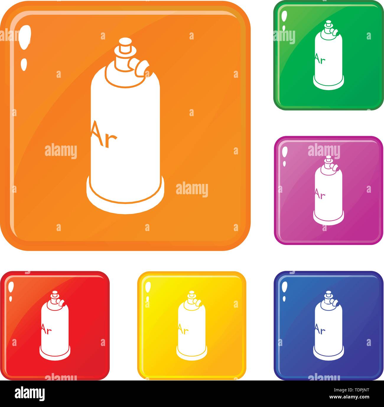 Welding cylinder icons set vector color Stock Vector Image & Art - Alamy