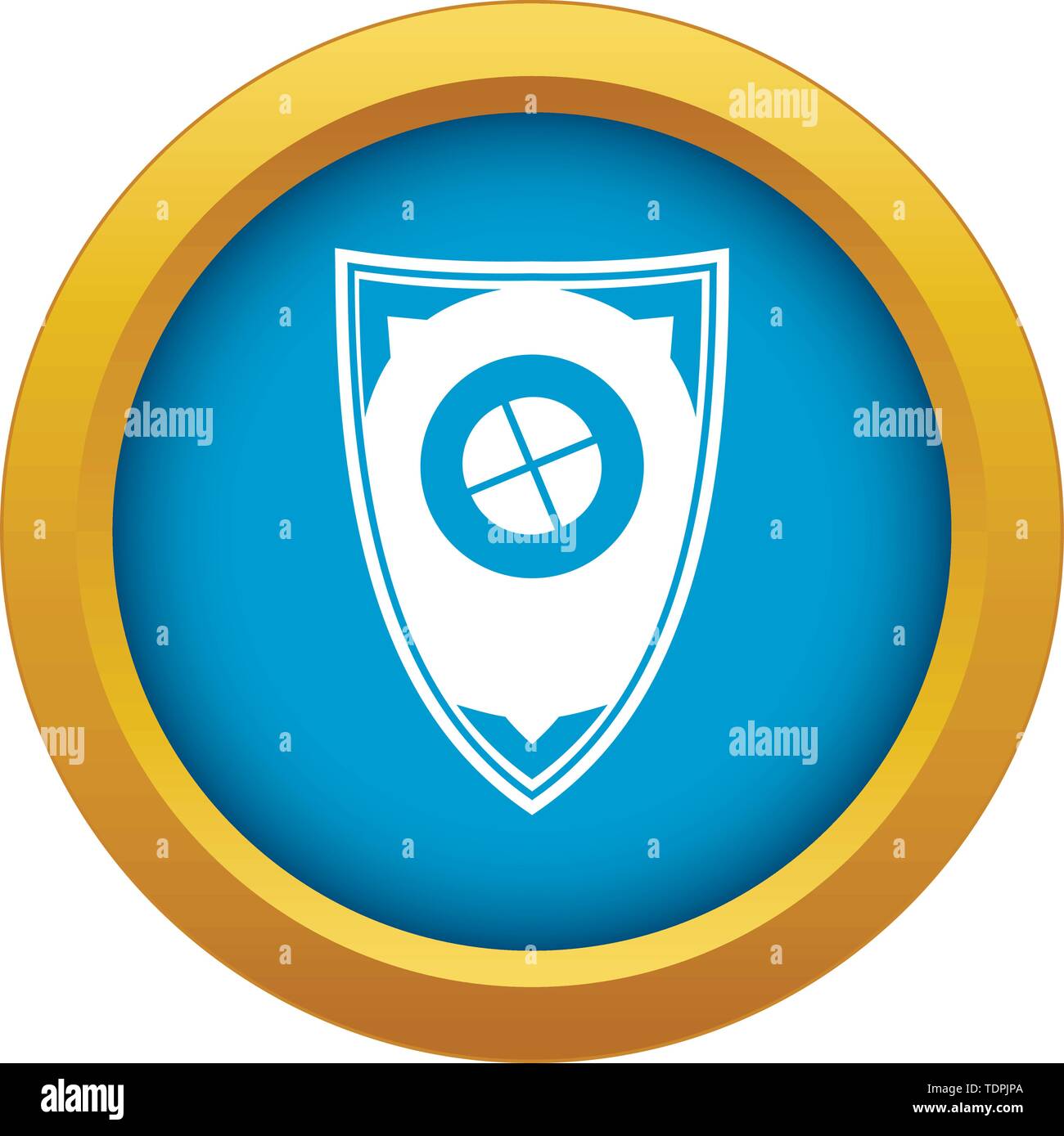 Shield icon blue vector isolated Stock Vector Image & Art - Alamy