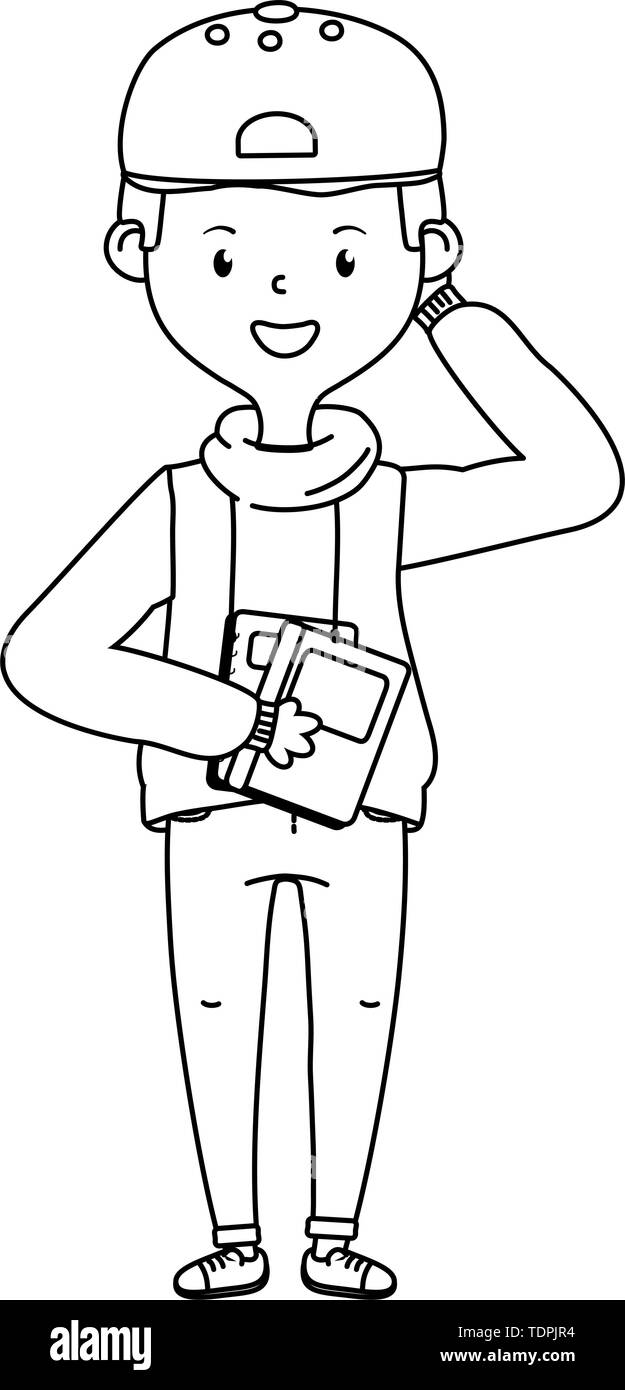 Boy cartoon design, School education learning knowledge study and class ...