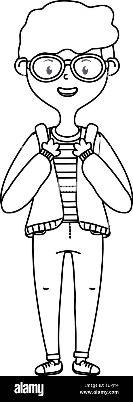 Boy cartoon design, School education learning knowledge study and class ...