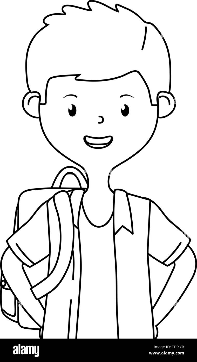 Boy cartoon design, School education learning knowledge study and class ...