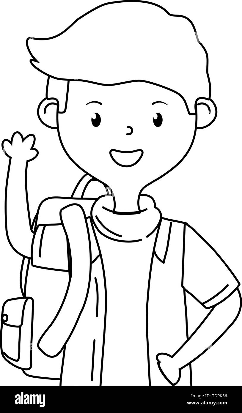 Boy cartoon design, School education learning knowledge study and class ...
