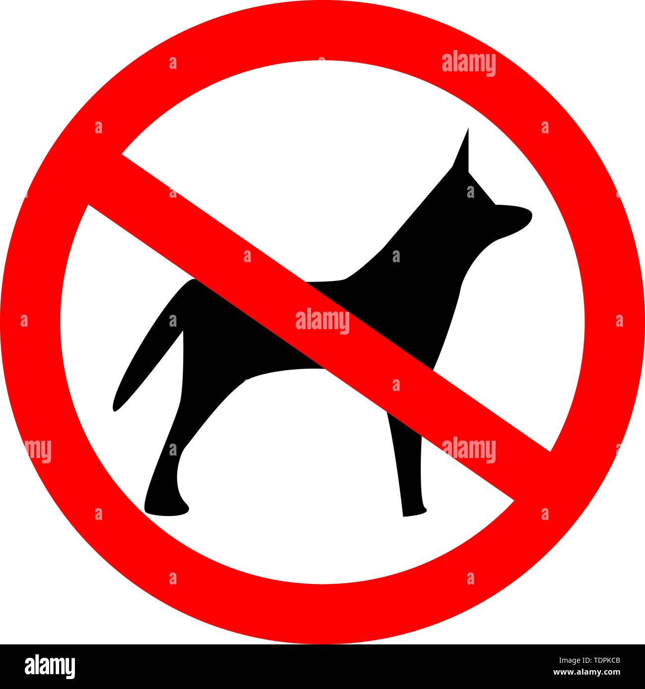 No dogs allowed. Dog prohibition sign,illustration Stock Vector Image ...
