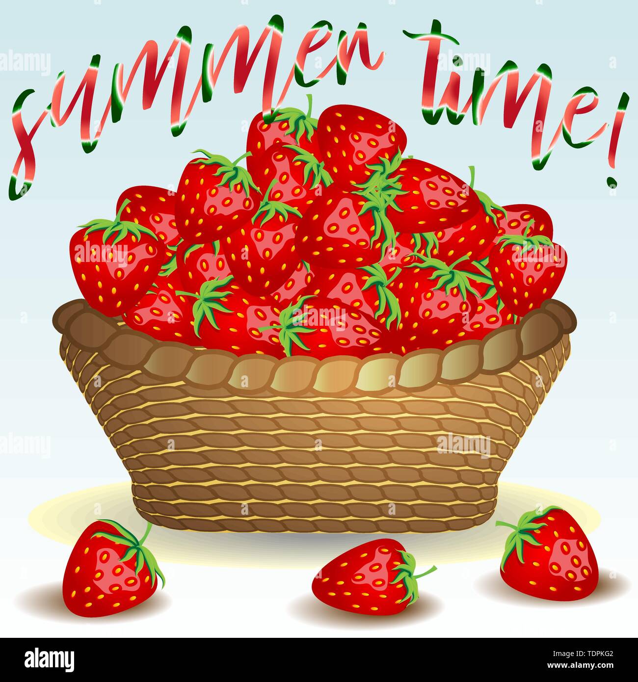 Wicker basket without a handle, a bowl full of berries, strawberries ...