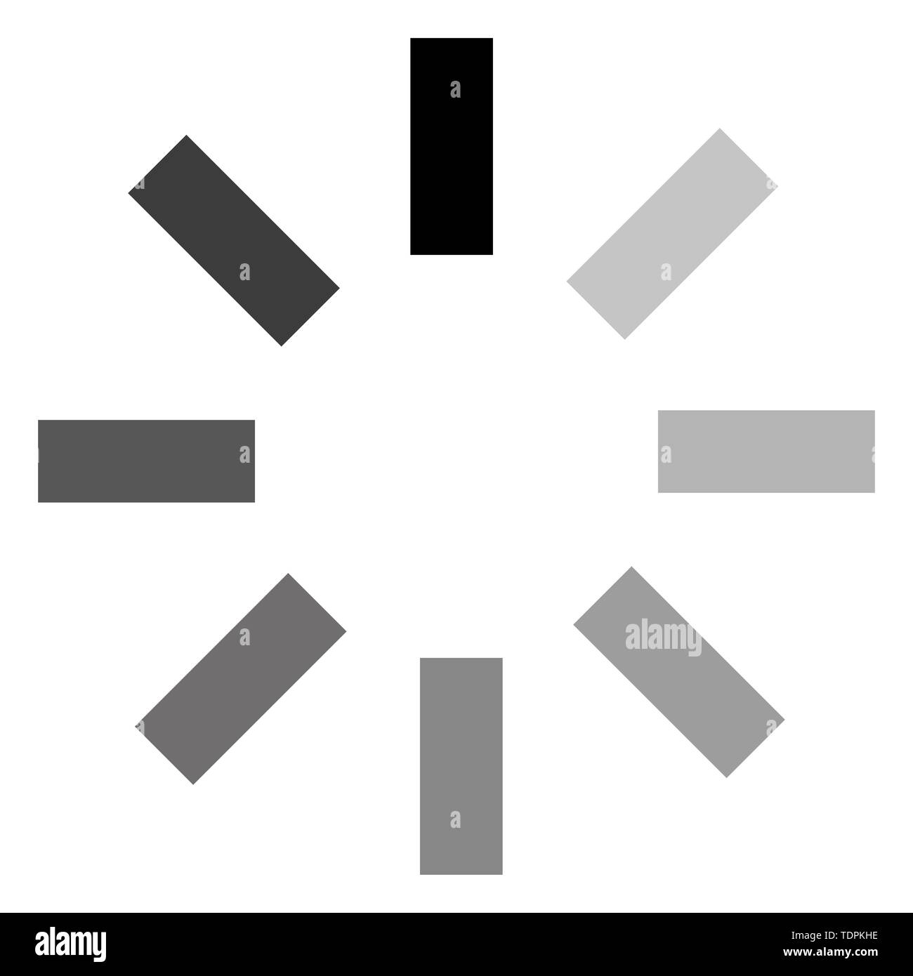 Circular loading sign, isolated on white background, illustration Stock ...