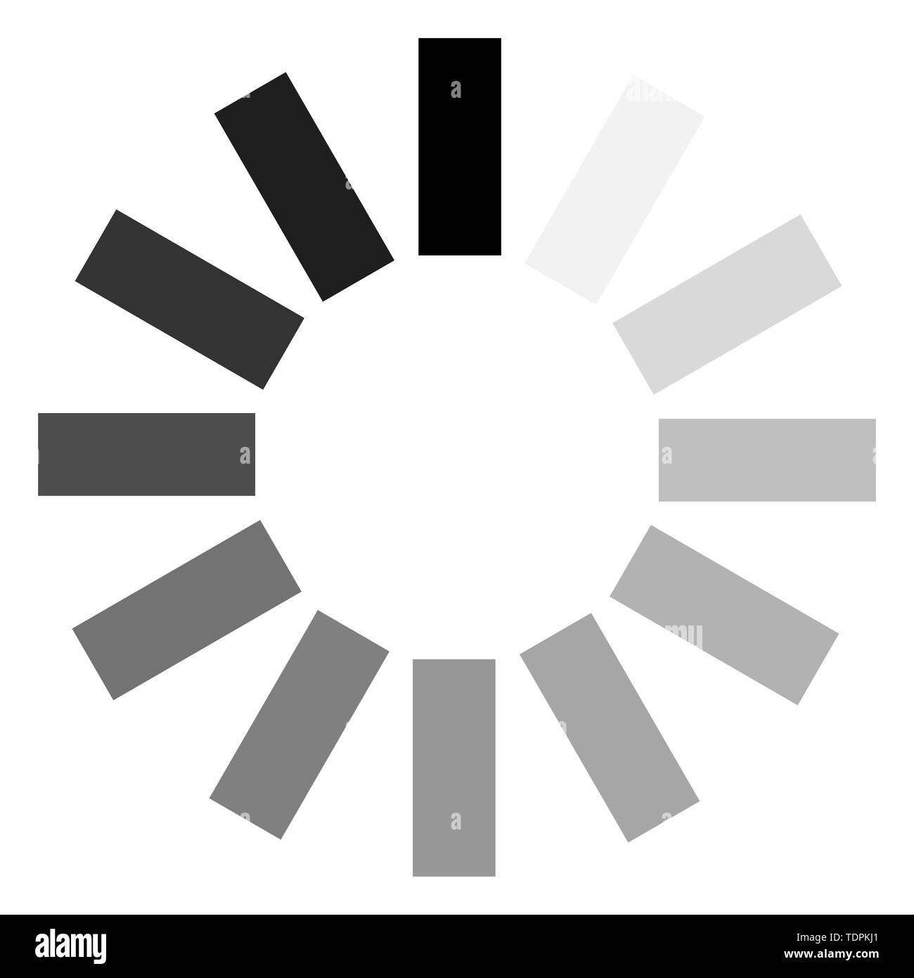 Circular loading sign, isolated on white background, illustration Stock ...