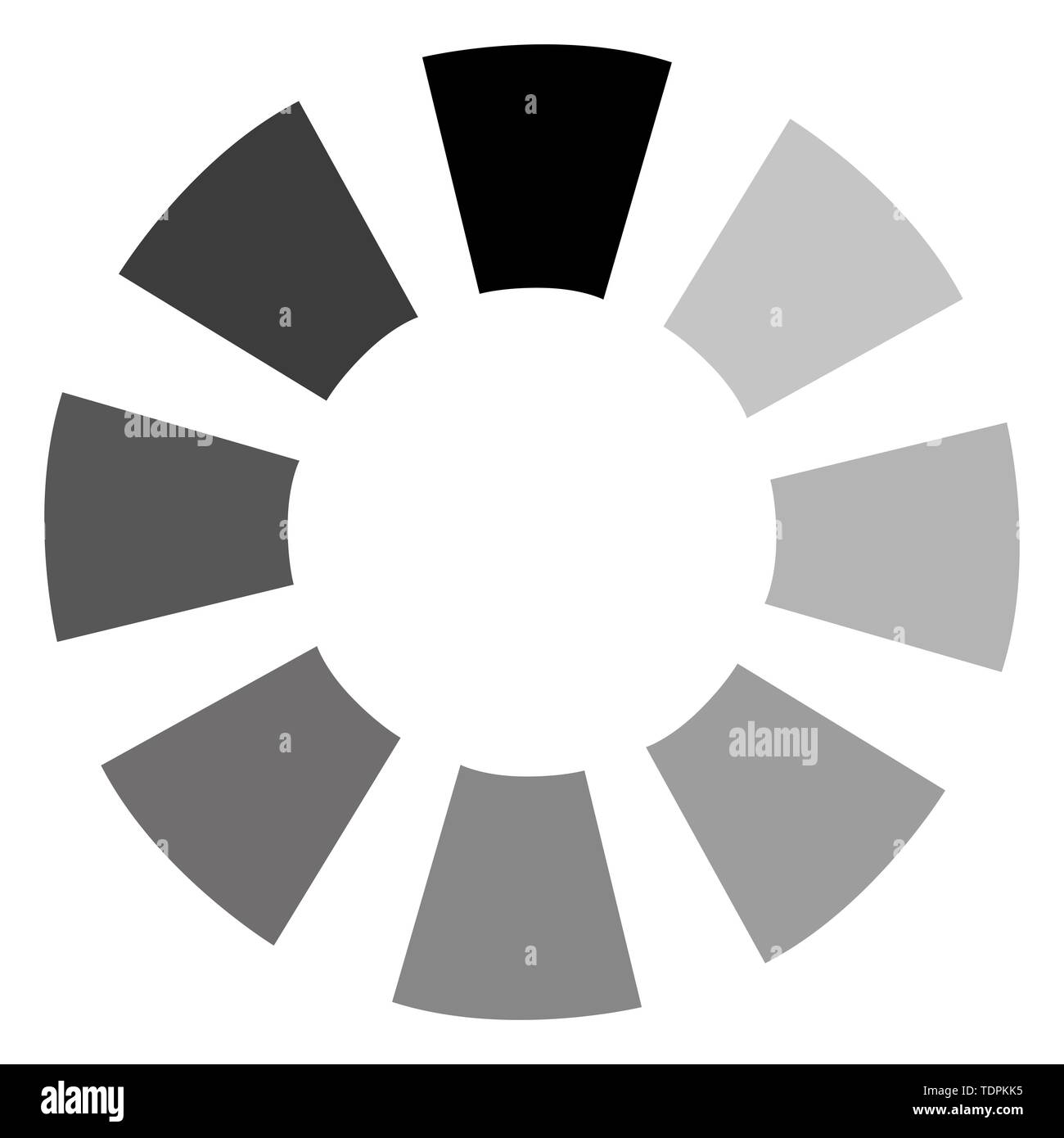 Circular loading sign, isolated on white background, illustration Stock ...
