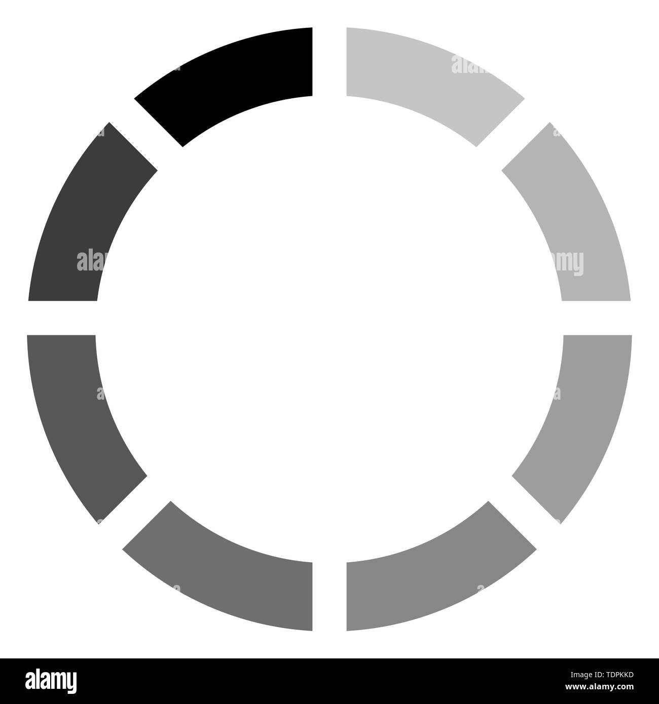 Circular loading sign, isolated on white background, illustration Stock ...