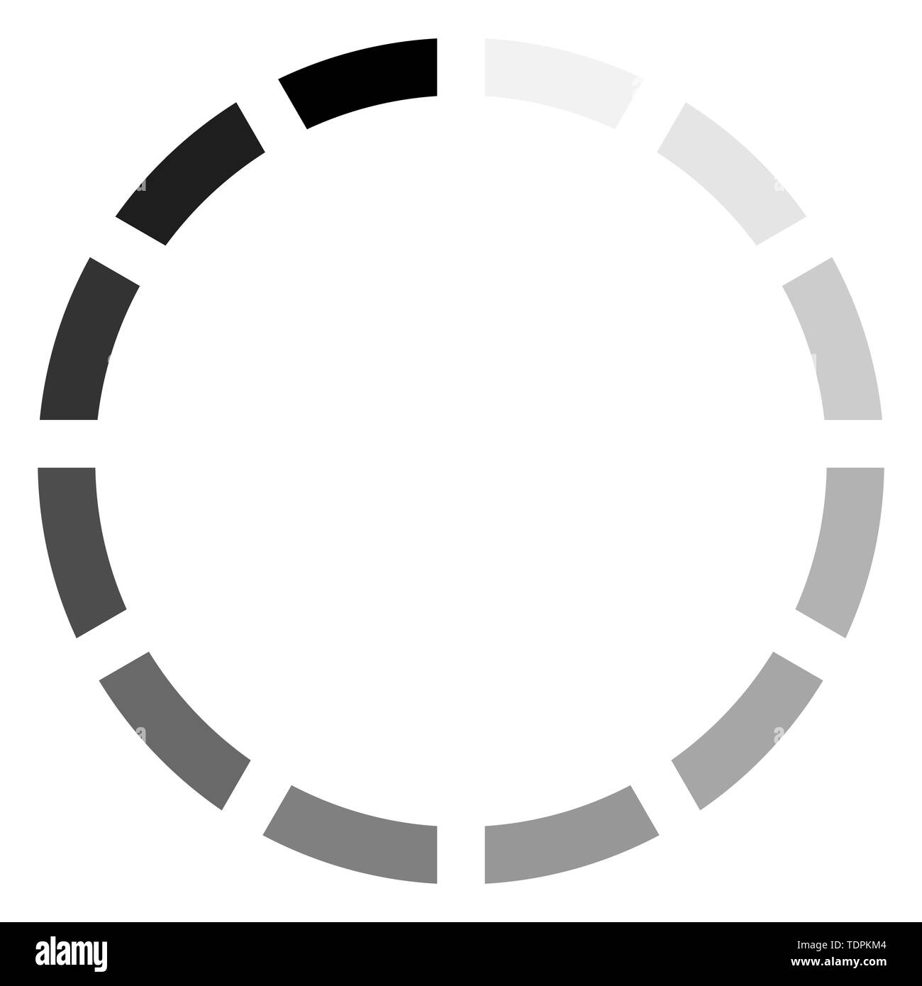 Circular loading sign, isolated on white background, illustration Stock ...