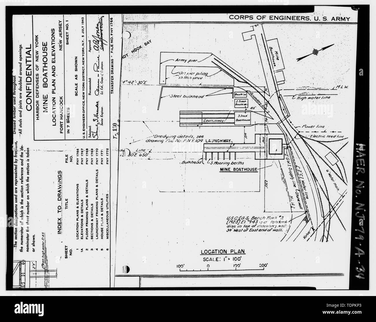 Photocopy of plan (in U.S. Army office of Army Engineers plans and ...