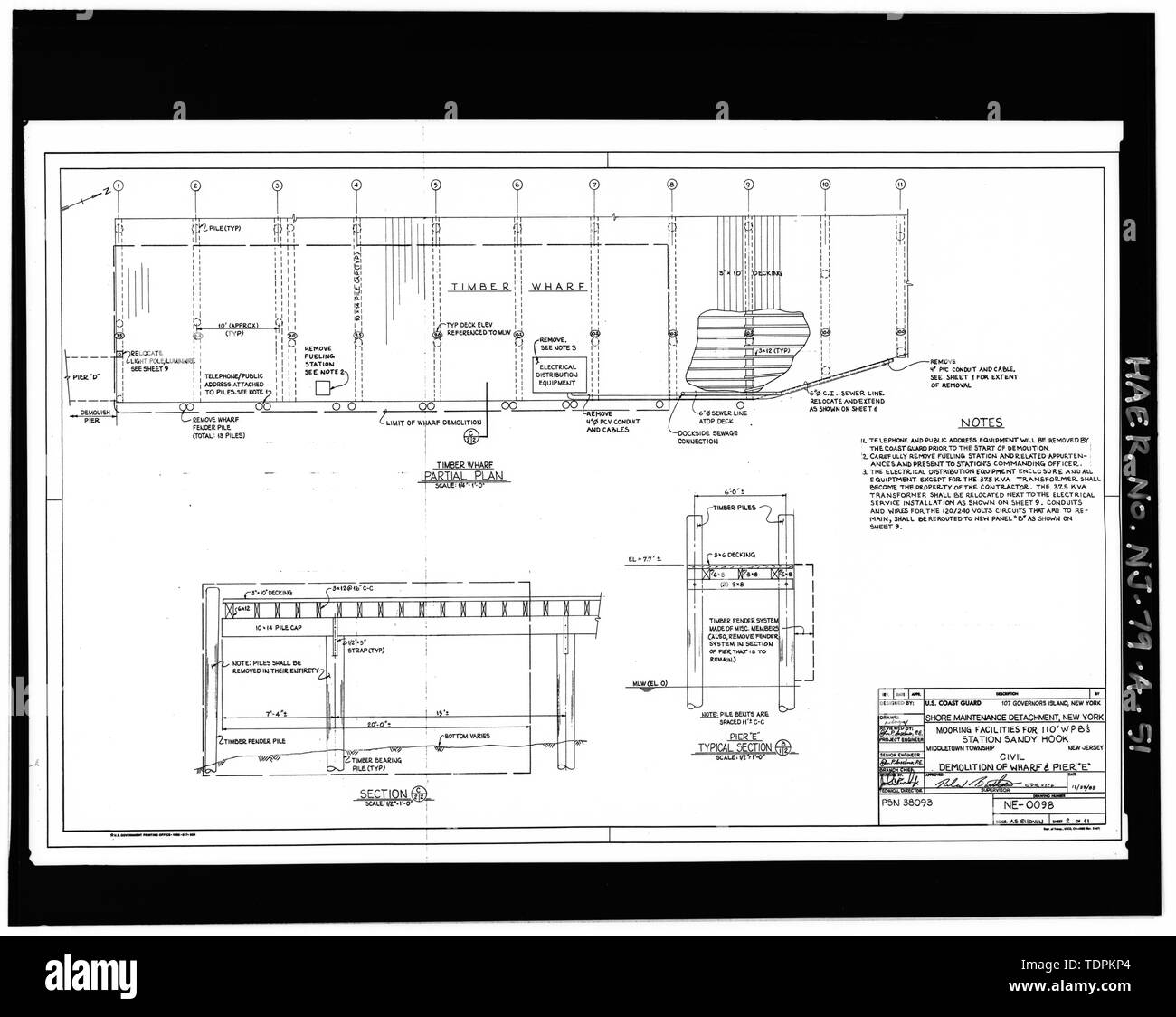 Photocopy of plan (in collection of U.S. Coast Guard Civil Engineering ...